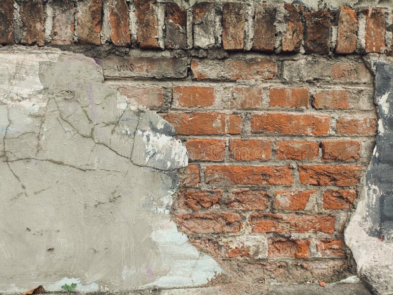 Background of a Demolished Building... Bricks that are Badly Damaged ...