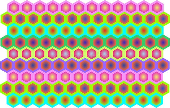 Background Dengan Aneka Warna Segi Enam Stock Illustration ...