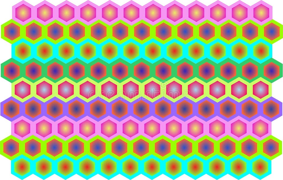 Background Dengan Aneka Warna Segi Enam Stock Illustration ...