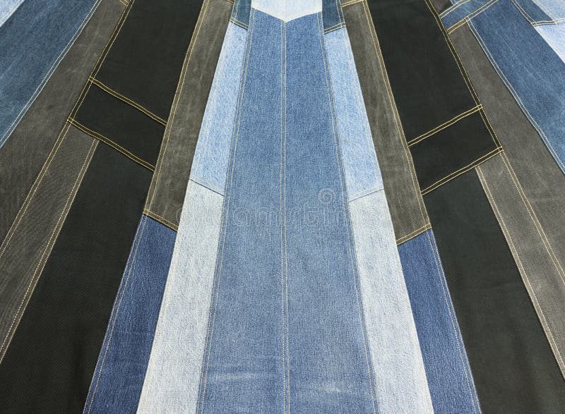 Background Denim Patchwork Texture Stock Photo - Image of brown ...