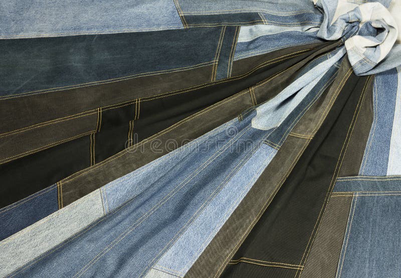 Background Denim Patchwork Texture Stock Photo - Image of backdrop ...