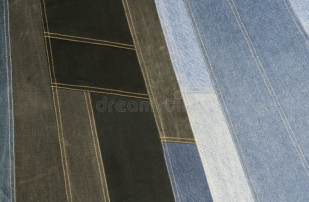 Background Denim Patchwork Texture Stock Image - Image of grunge ...