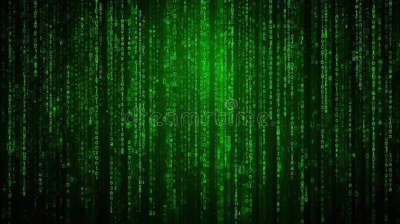 316 Ai Generated Digital Binary Code Matrix Creating Futuristic Technology Background Stock ...