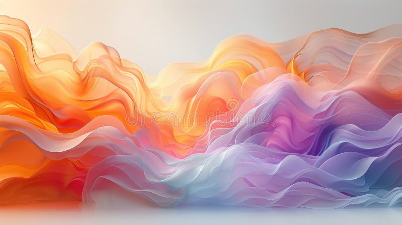 A Background Depicting a Powerful Multicolored Wave of Water. Wavy ...
