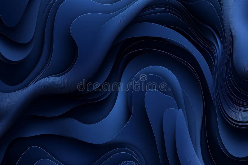 The Background Design is an Abstract Dark Blue Wavy Wave with Lines ...