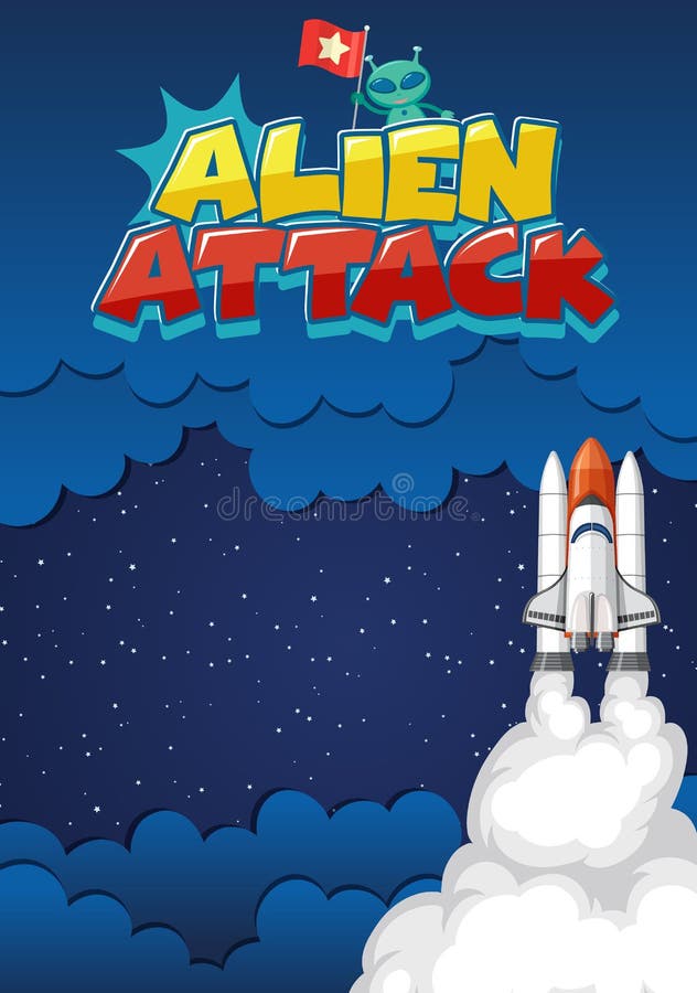 Alien attack stock illustration. Illustration of alien - 18016886