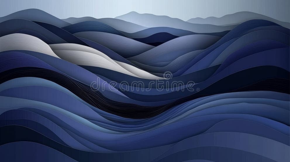 A Background Design with a Blue Wave Pattern and Smooth, Rounded ...