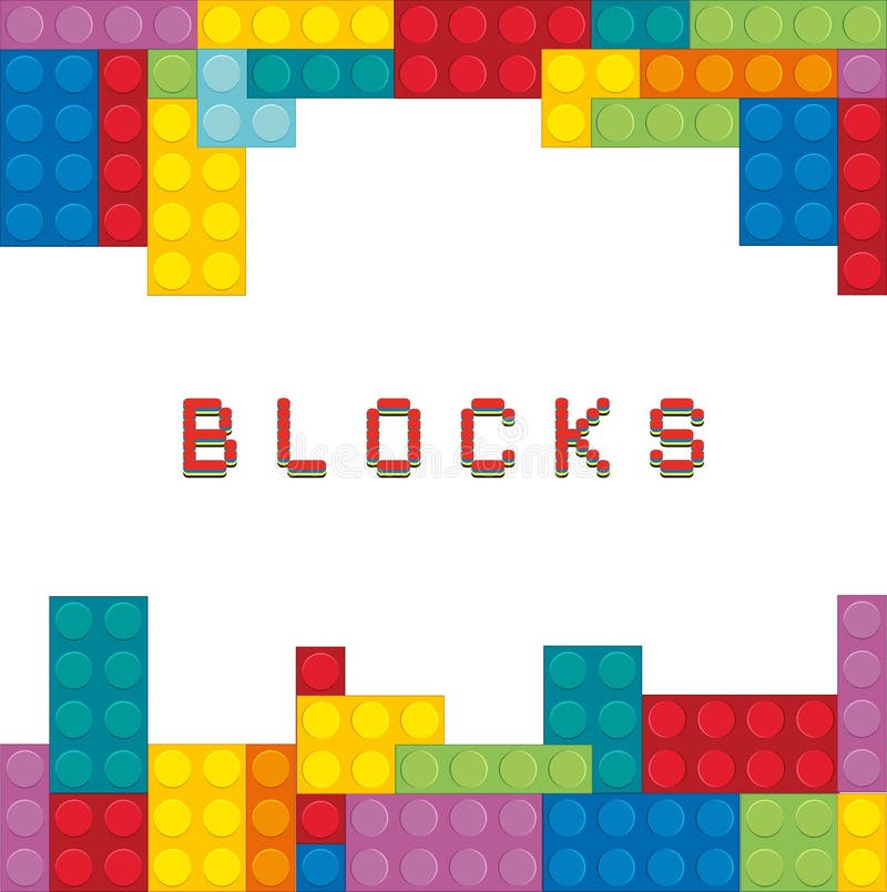 Background Design with Colorful Blocks Stock Vector - Illustration of ...
