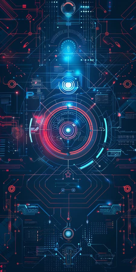 Background Design with Cyber Safety Motifs. Stock Illustration ...