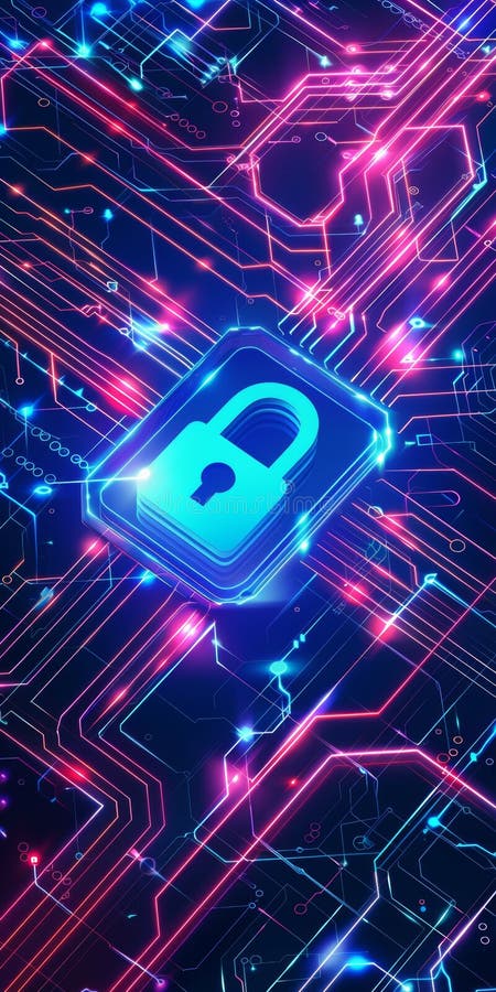 Background Design with Cybersecurity Graphics. Stock Illustration - Illustration of data, safety ...