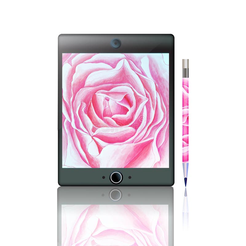 Background Design with Display Project. Bright Backdrop for Tablet ...