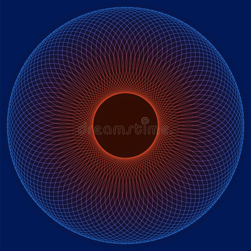 Background Design Element Circular Wire Mesh Digital Circles Lin Stock ...