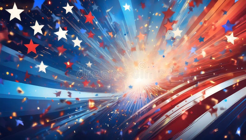 Background Design Featuring Layered Stars and Stripes for the Day of ...