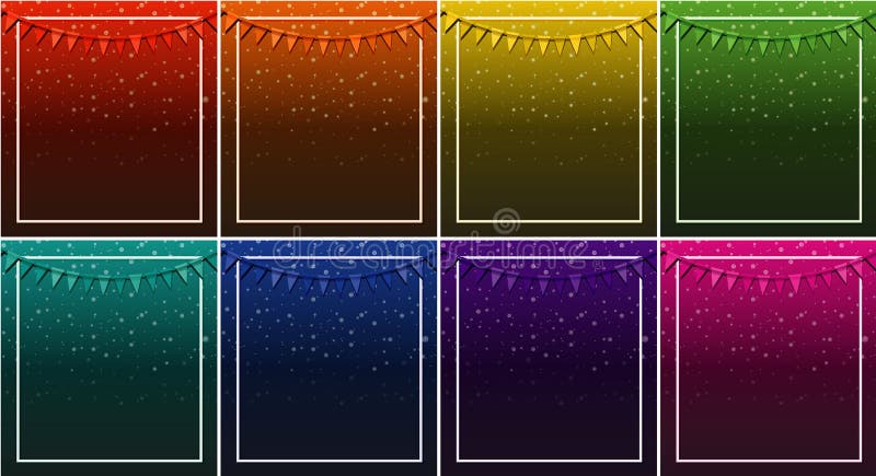Background Design with Flags and Frames Stock Illustration ...