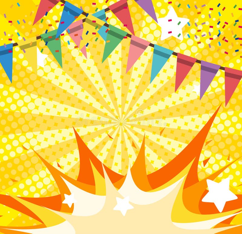 Background Design with Flags and Stars Stock Vector - Illustration of ...