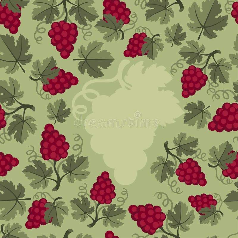 Background Design with Grapes Stock Vector - Illustration of dessert ...