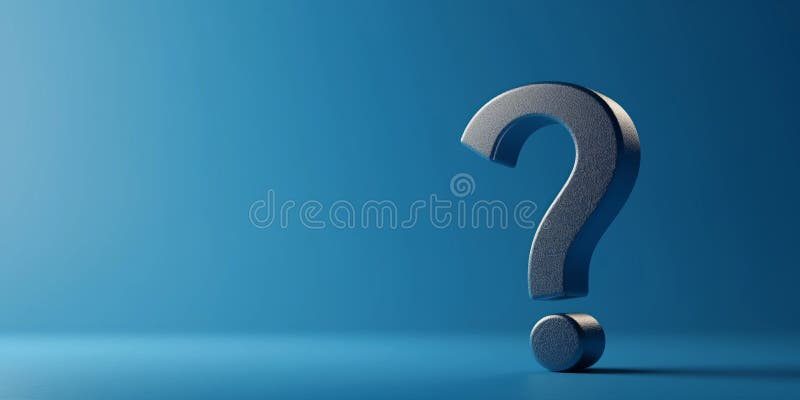 3d Question Mark in the Empty Background with Copy Space for Text Stock ...