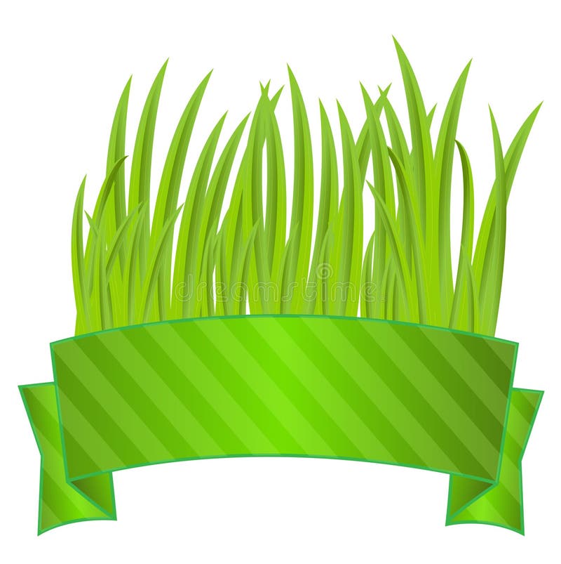Background for a Design with a Green Grass Stock Vector - Illustration ...