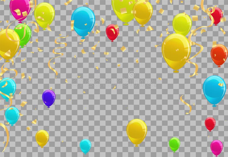 Background Design with Many Balloons Illustration Stock Vector ...