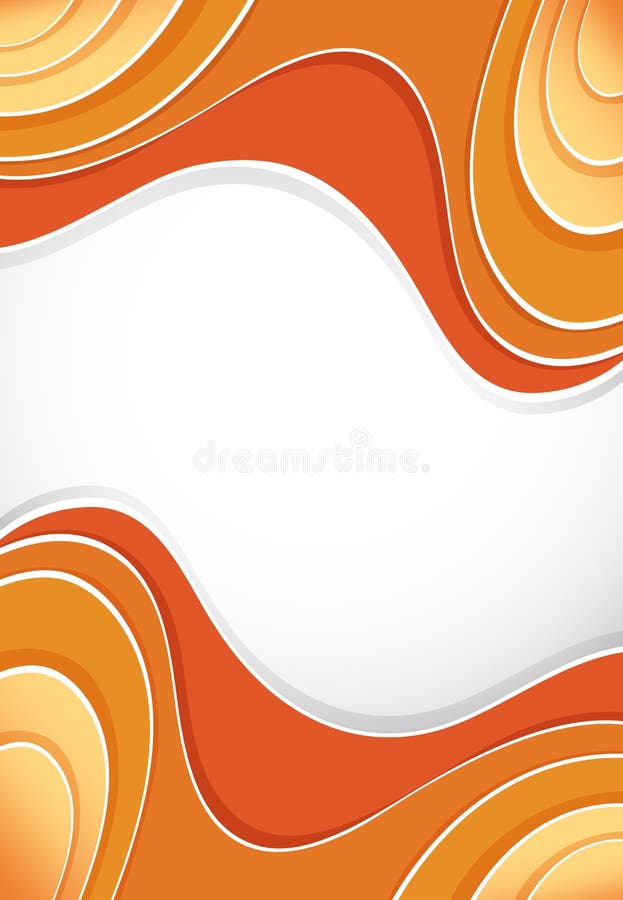 Background Design with Orange Curves Stock Vector - Illustration of ...