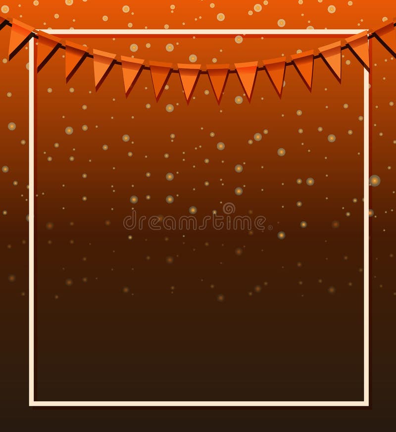 Background Design with Orange Flags Stock Vector - Illustration of ...