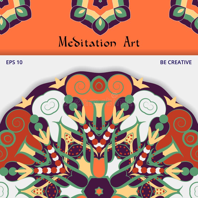 Background for Design with a Pattern of the Mandala. Element of the ...