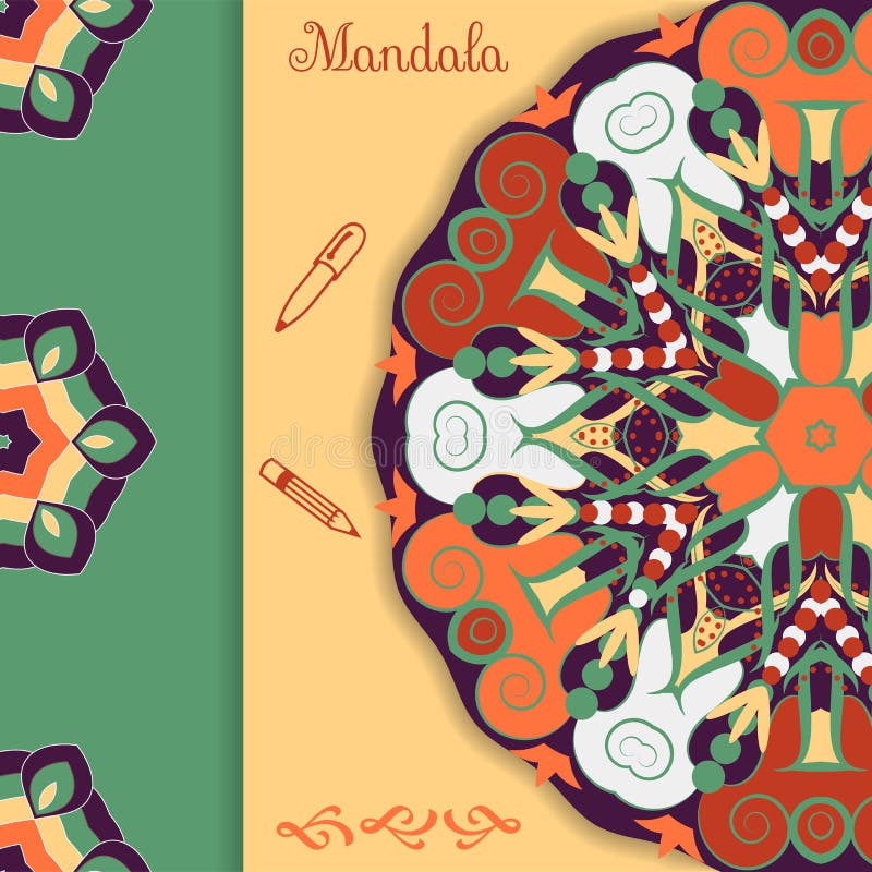 Background for Design with a Pattern of the Mandala. Element of the ...