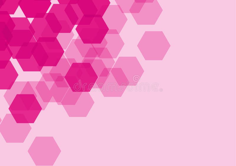 Background Design with Pink Hexagon Patterns Stock Illustration ...