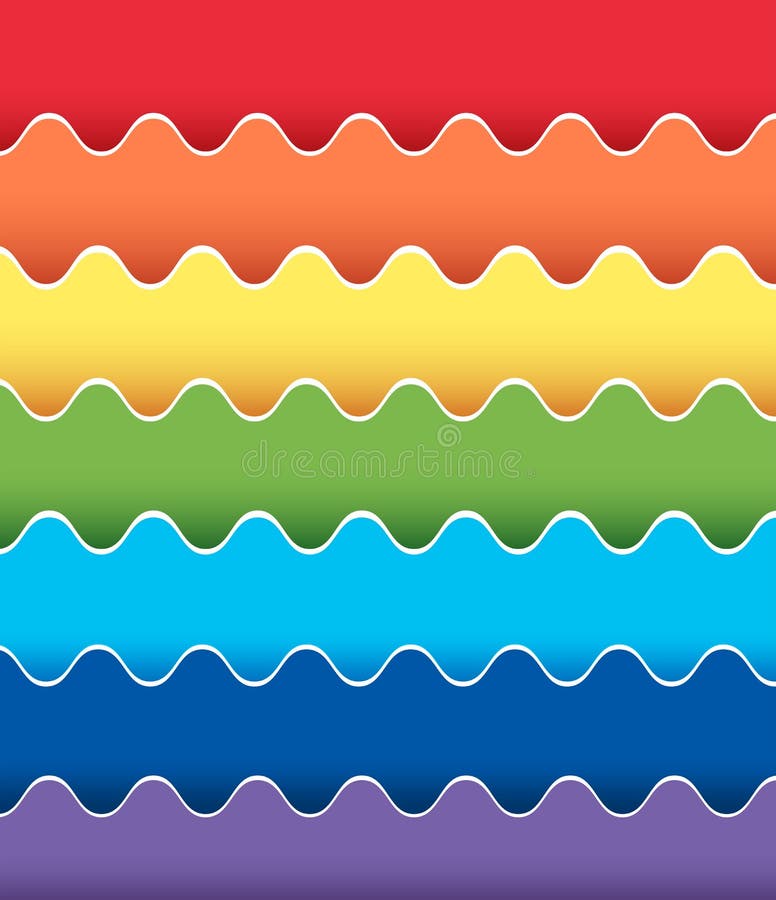 Rainbow wavy lines swirls stock vector. Illustration of party - 3634847