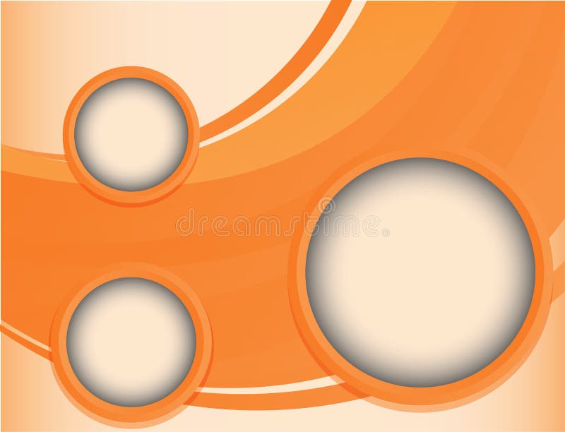 Background Design with Round Orange Patterns Stock Illustration ...
