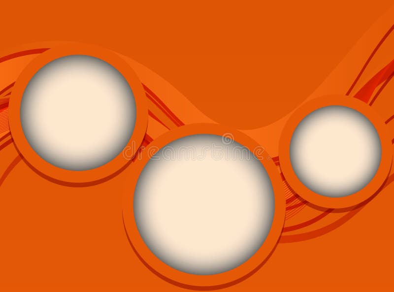 Background Design with Round Orange Patterns Stock Illustration ...