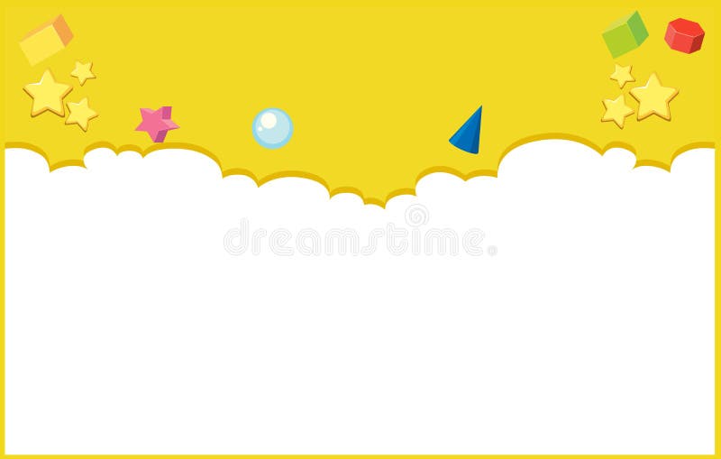 Background Design Template with Different Shapes on Yellow Wall Stock ...