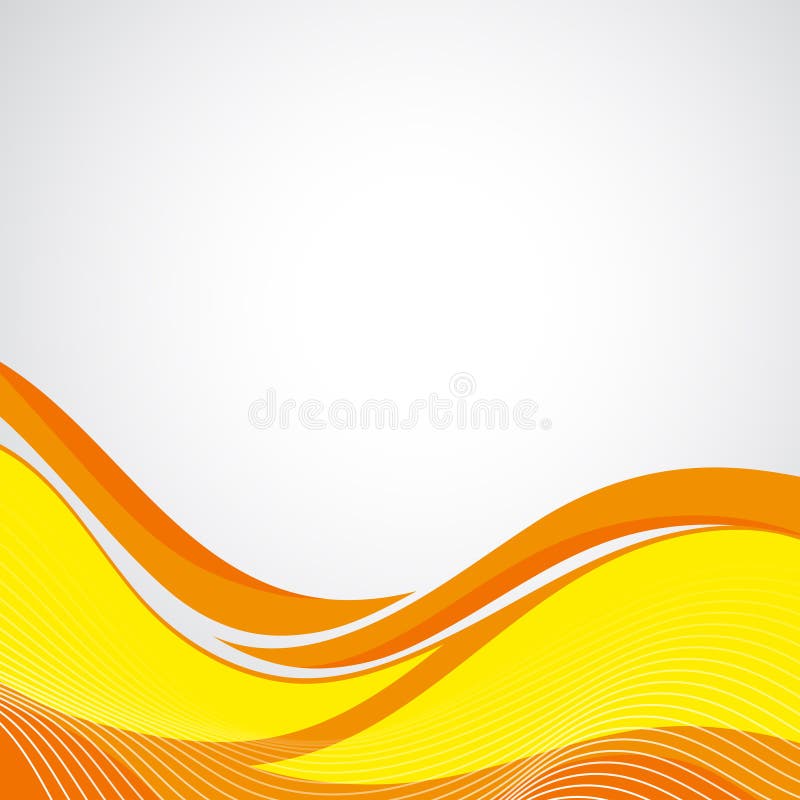 Background Design with Wavy Orange Lines Stock Vector - Illustration of ...