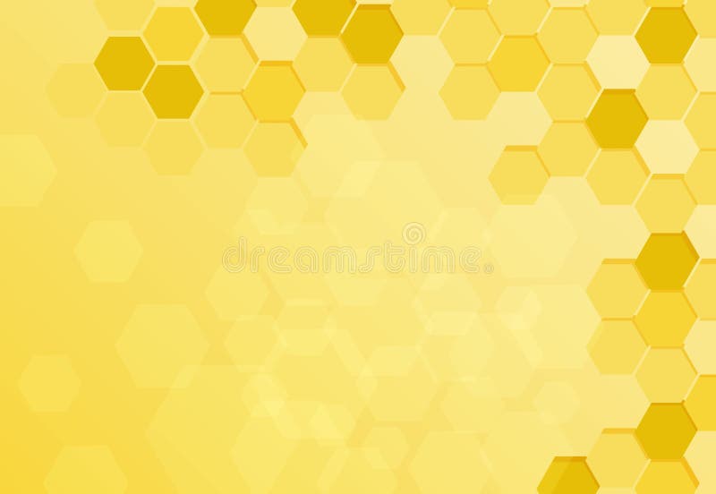 Background Design with Yellow Hexagon Patterns Stock Vector ...