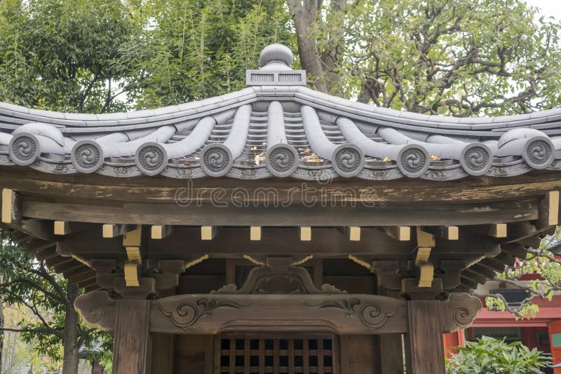 Background with Details of Japanese Traditional Structures of Wooden ...