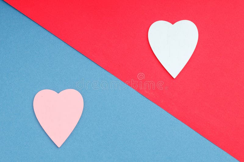 The Background is Diagonally Divided into Two Colors, Blue and Red ...