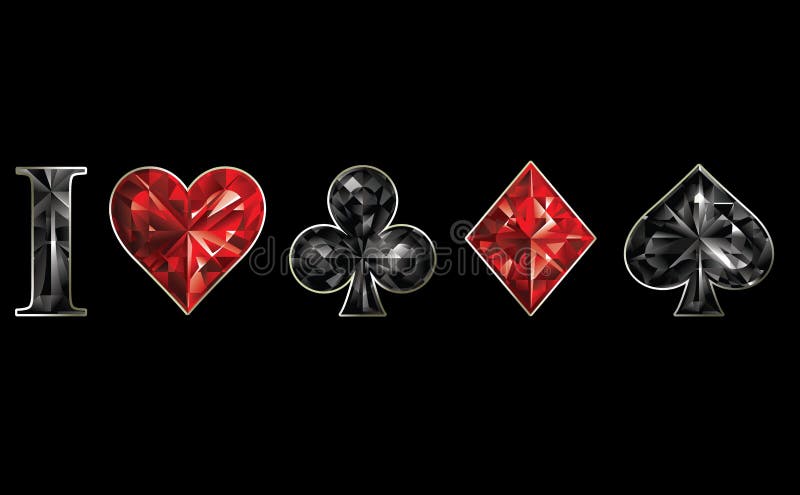 Background With Diamond Poker Card Symbols Stock Illustration ...