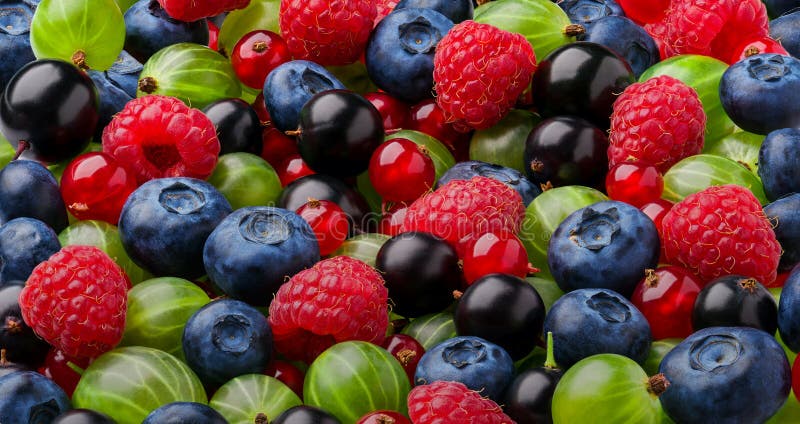 Berries Colorful Assorted Background. Stock Photo - Image of fresh ...