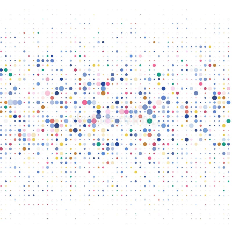Background of Different Colored Dots of Different Sizes Located in ...