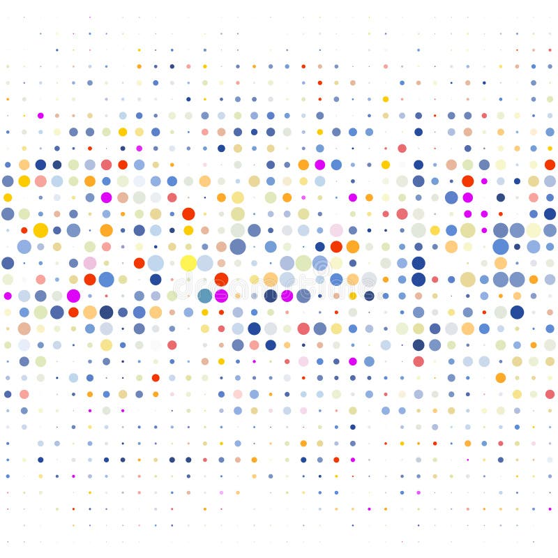 Background of Different Colored Dots of Different Sizes Located in ...