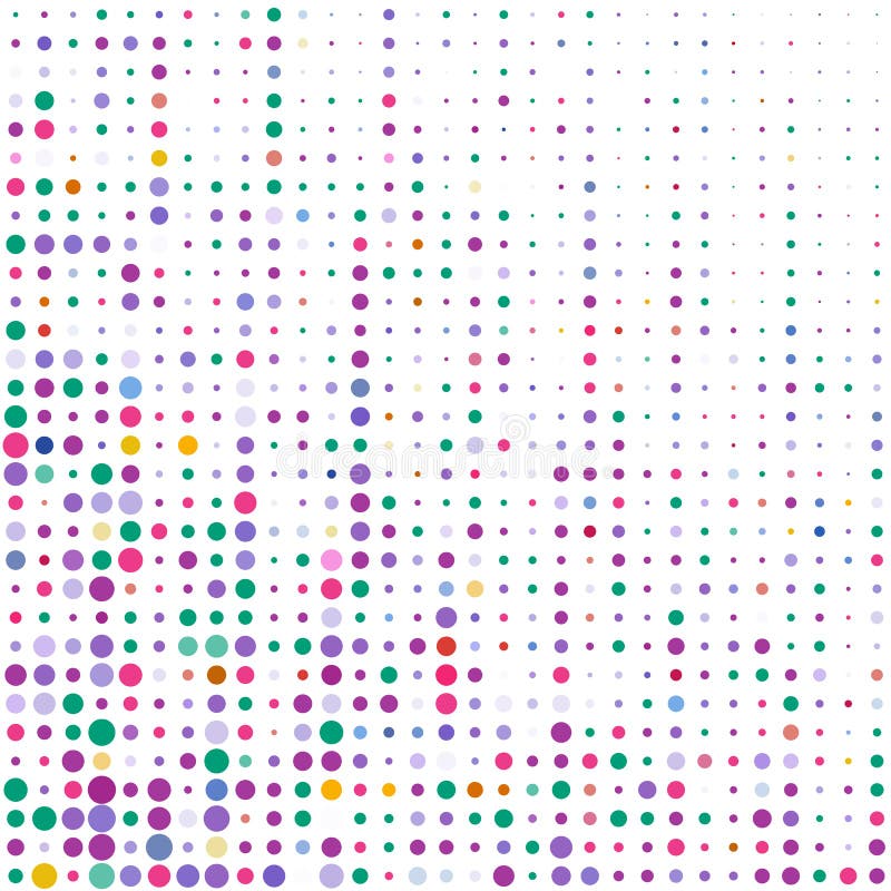 Background of Different Colored Dots of Different Sizes Located in ...