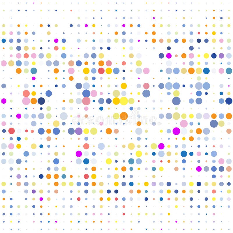 Background of Different Colored Dots of Different Sizes Located in ...