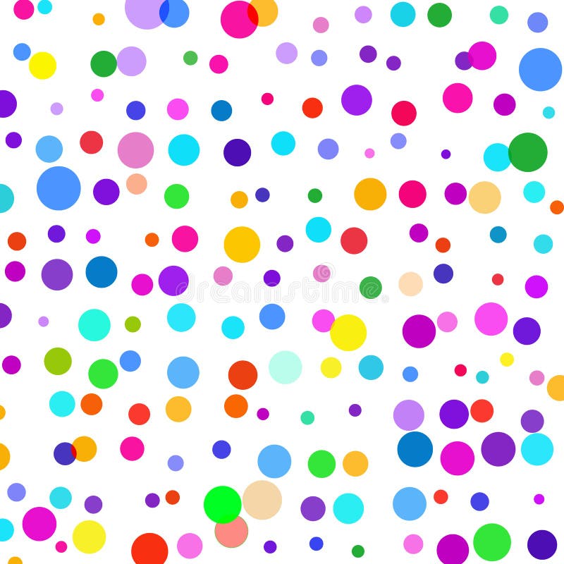 The Background of Different Colored Dots of Variable Sizes, Located of ...