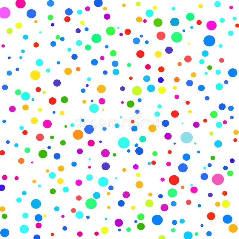 The Background of Different Colored Dots of Variable Sizes, Located of ...