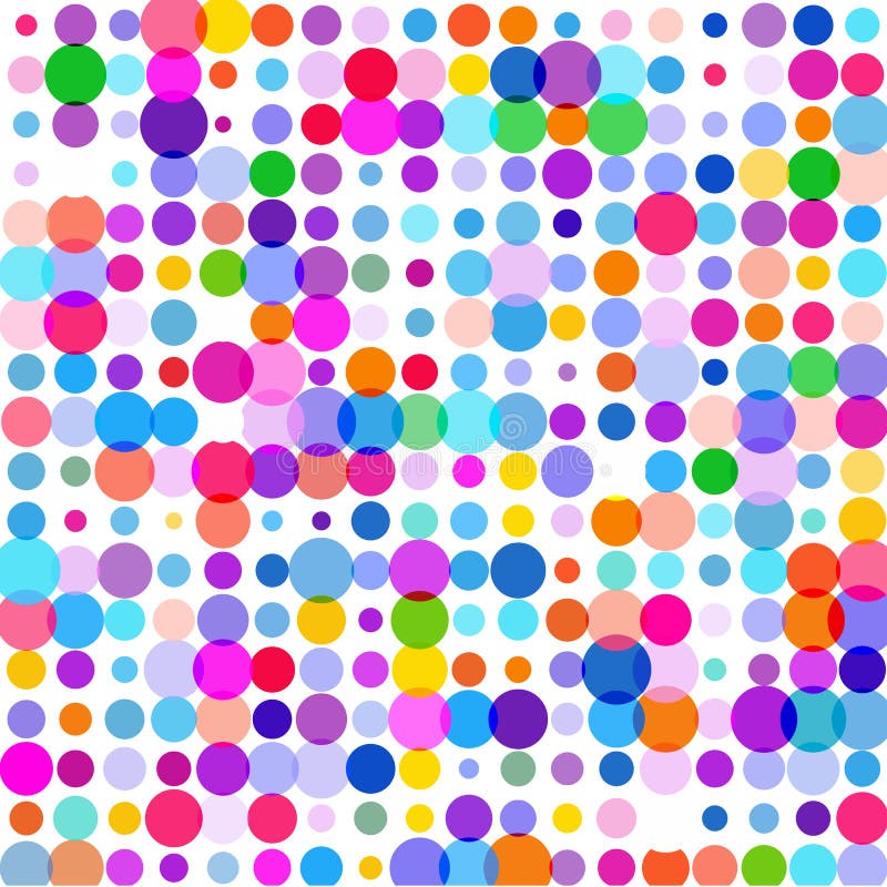 The Background of Different Colored Dots of Variable Sizes, Located of ...