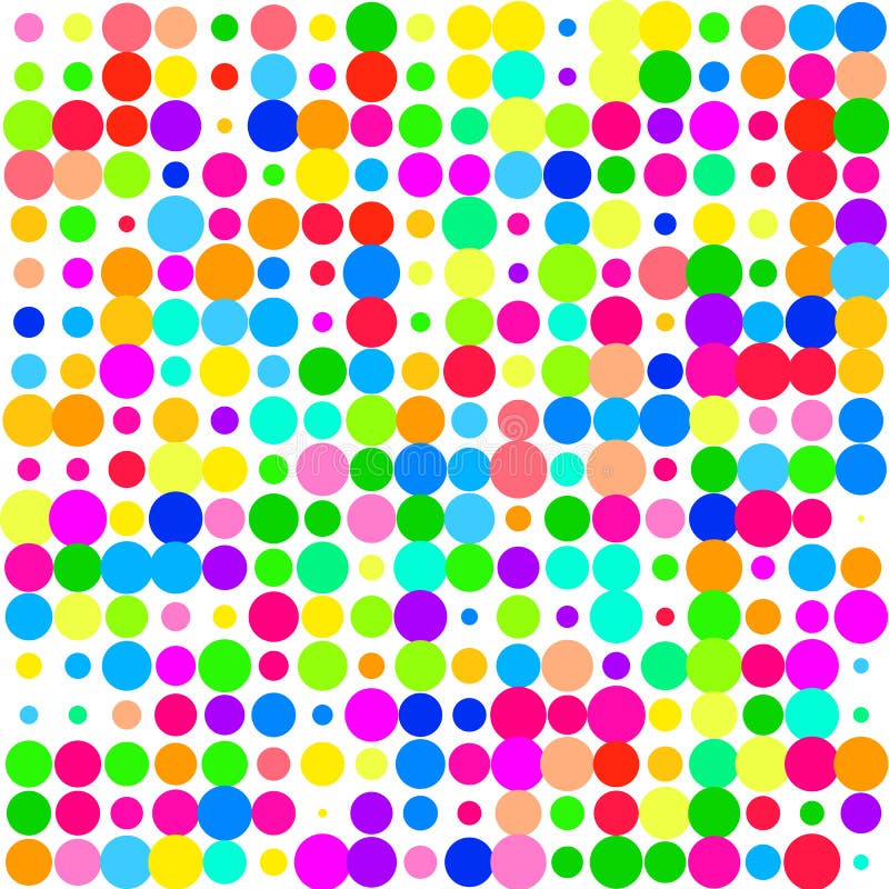 The Background of Different Colored Dots of Variable Sizes, Located of ...