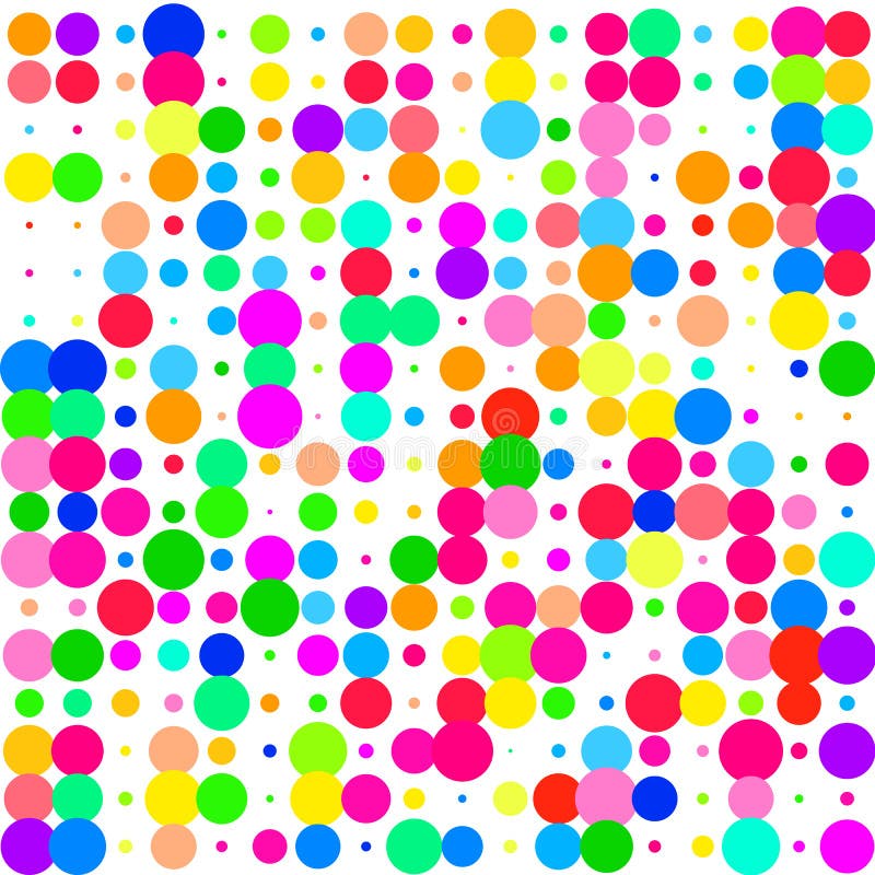 The Background of Different Colored Dots of Variable Sizes, Located of ...