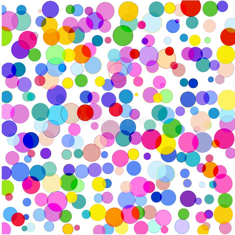 The Background of Different Colored Dots of Variable Sizes, Located of ...