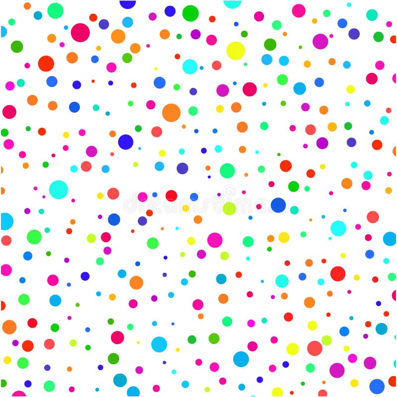 The Background of Different Colored Dots of Variable Sizes, Located of ...