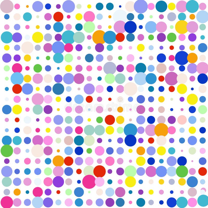 The Background of Different Colored Dots of Variable Sizes, Located of ...